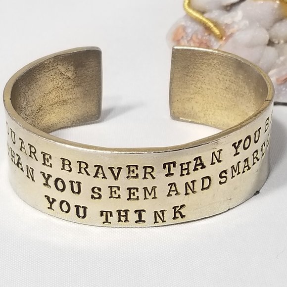 Alisa Michelle | Jewelry | Alisa Michelle Gold Motivational Cuff | Poshmark